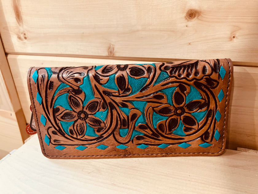 Tooled buckstitch wallet – Rafter FP Company